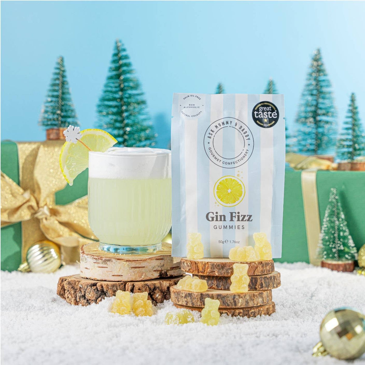 Gin Fizz Gummies 50g Pouch — Not Just A Print