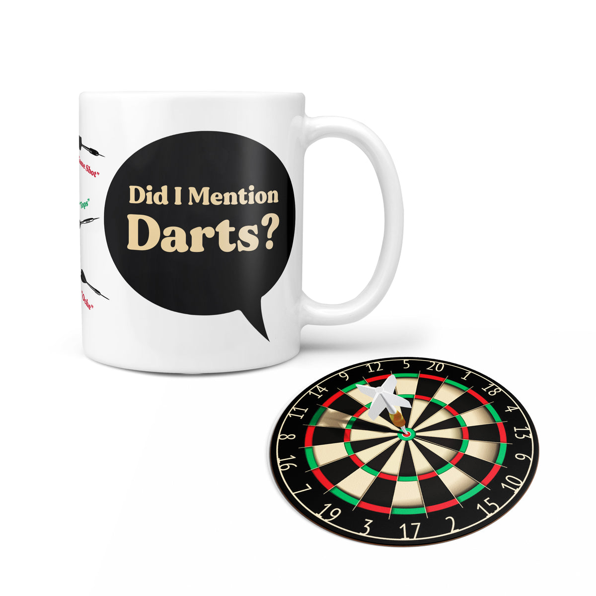 Darts Gift Idea | Funny Darts Mug & Personalised Dart Board — Not Just ...