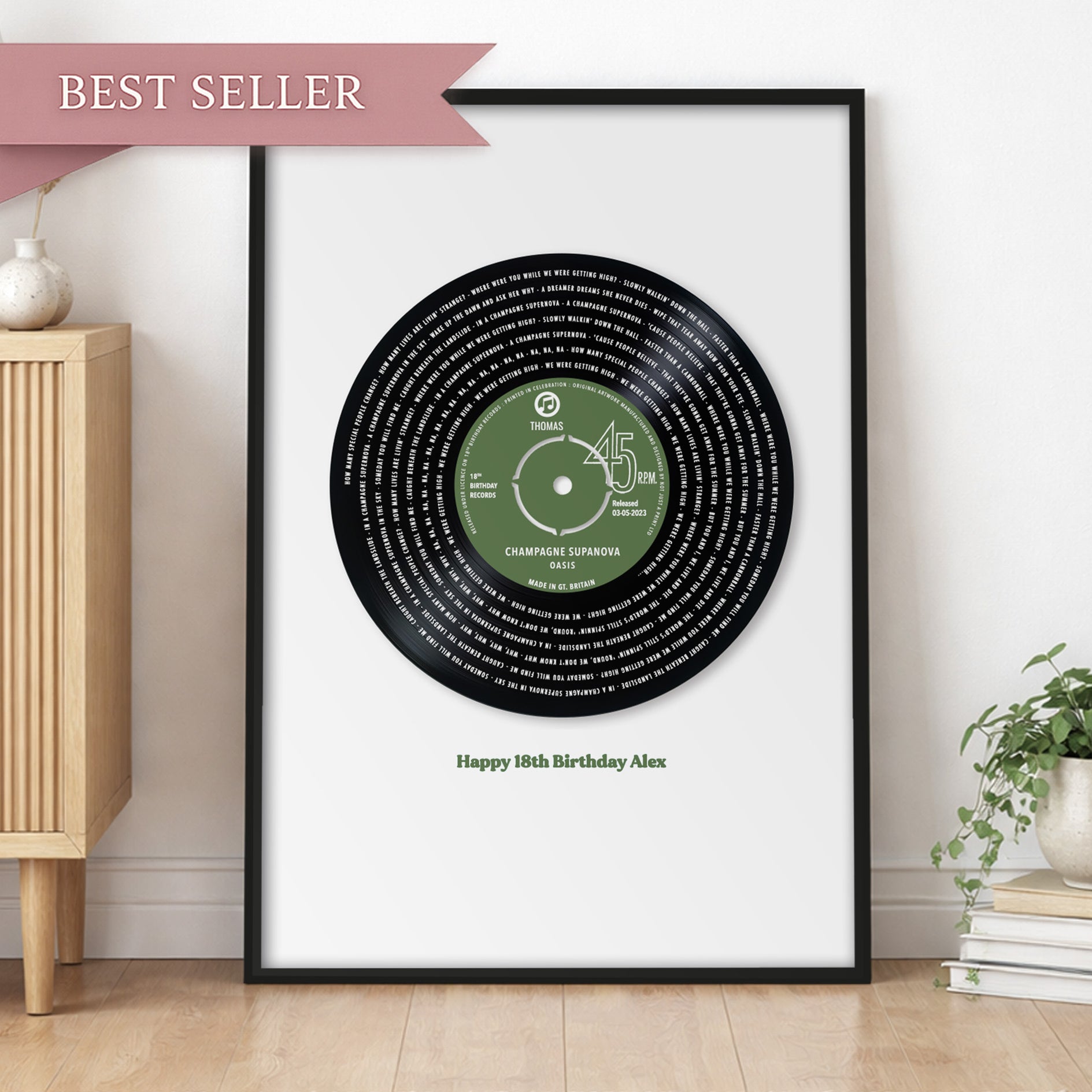 Song Lyric Prints – Personalised Music Wall Art UK | Not Just A Print