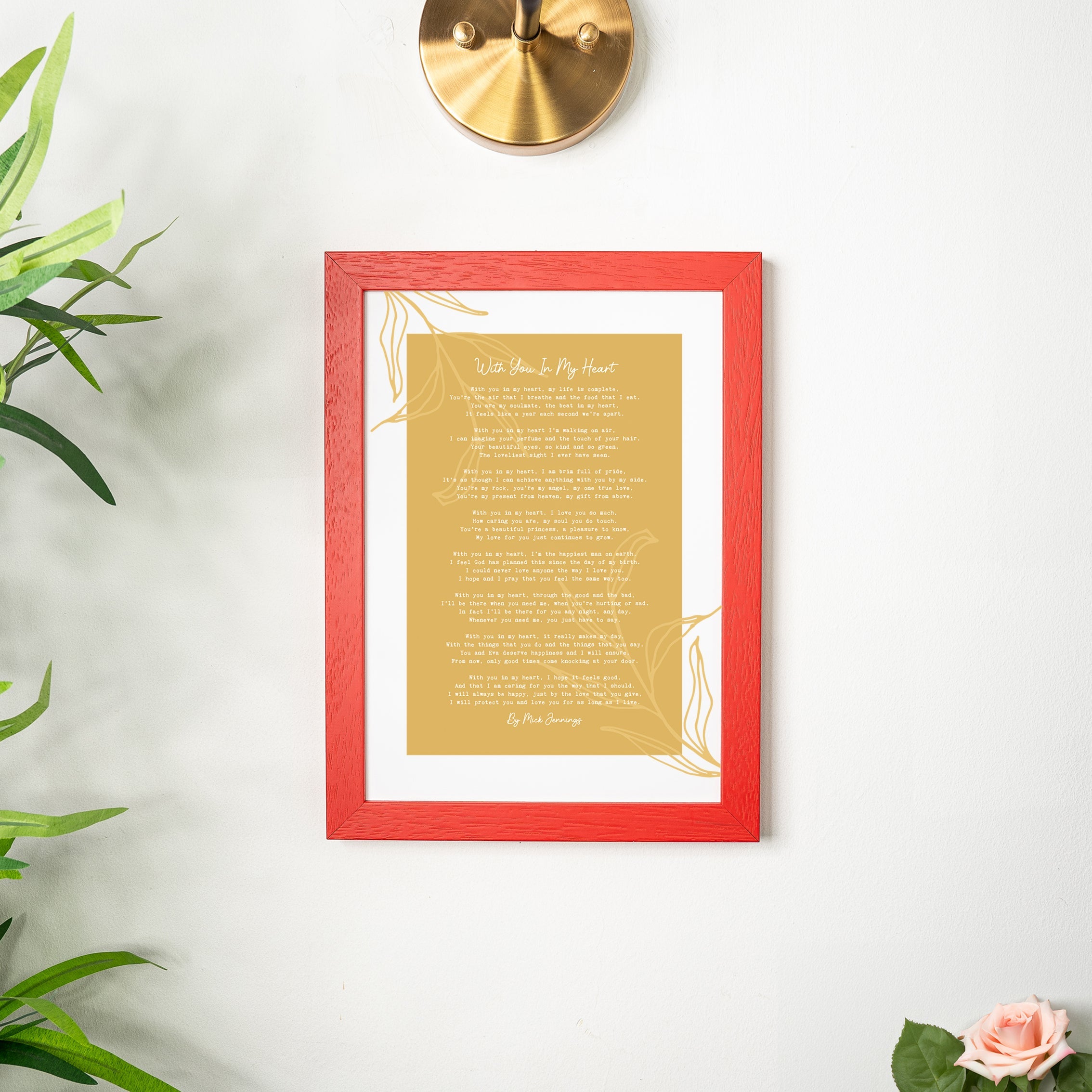 Personalised Poem or Reading Framed Word Art Gift | Not Just a Print ...