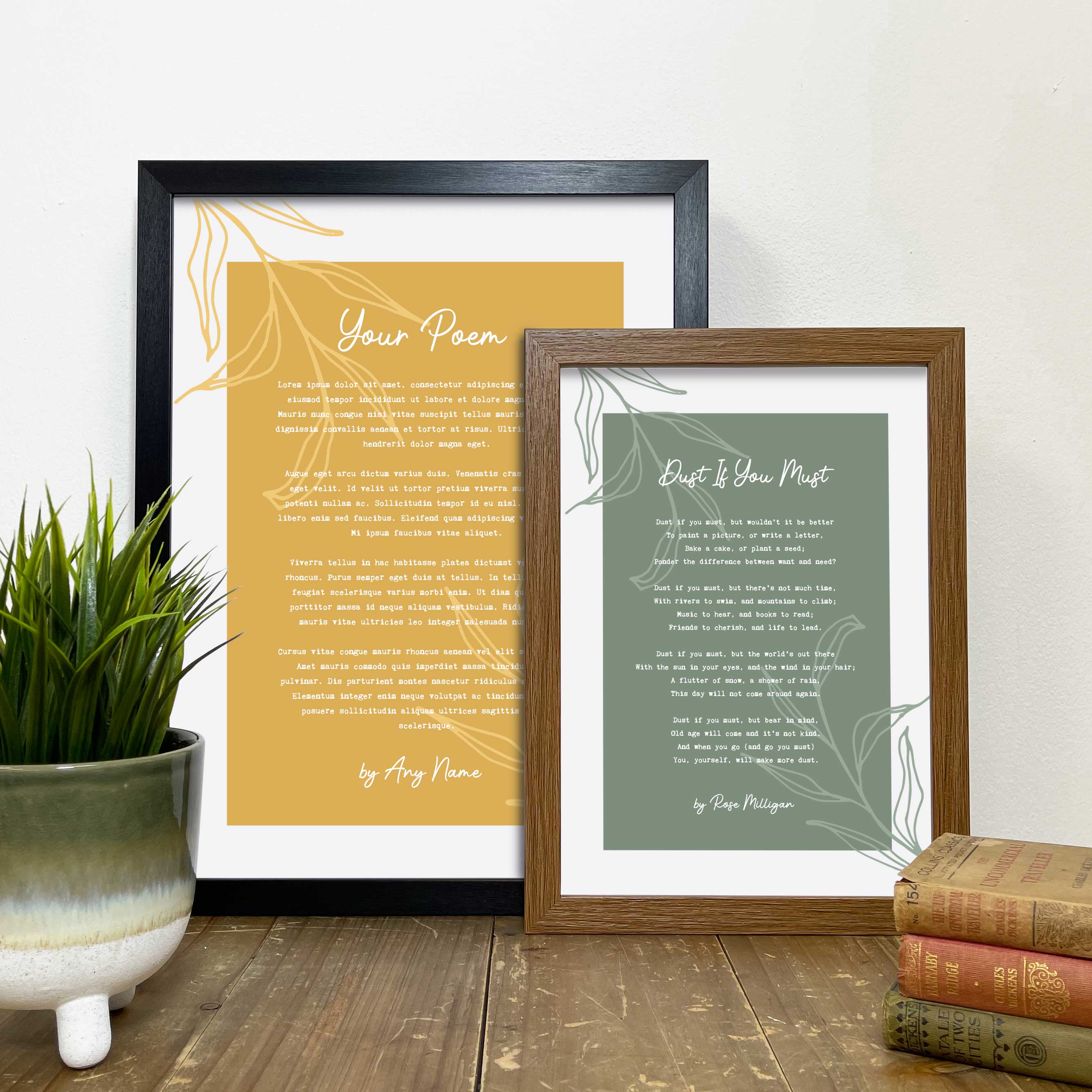 Personalised Poem or Reading Framed Word Art Gift | Not Just a Print ...