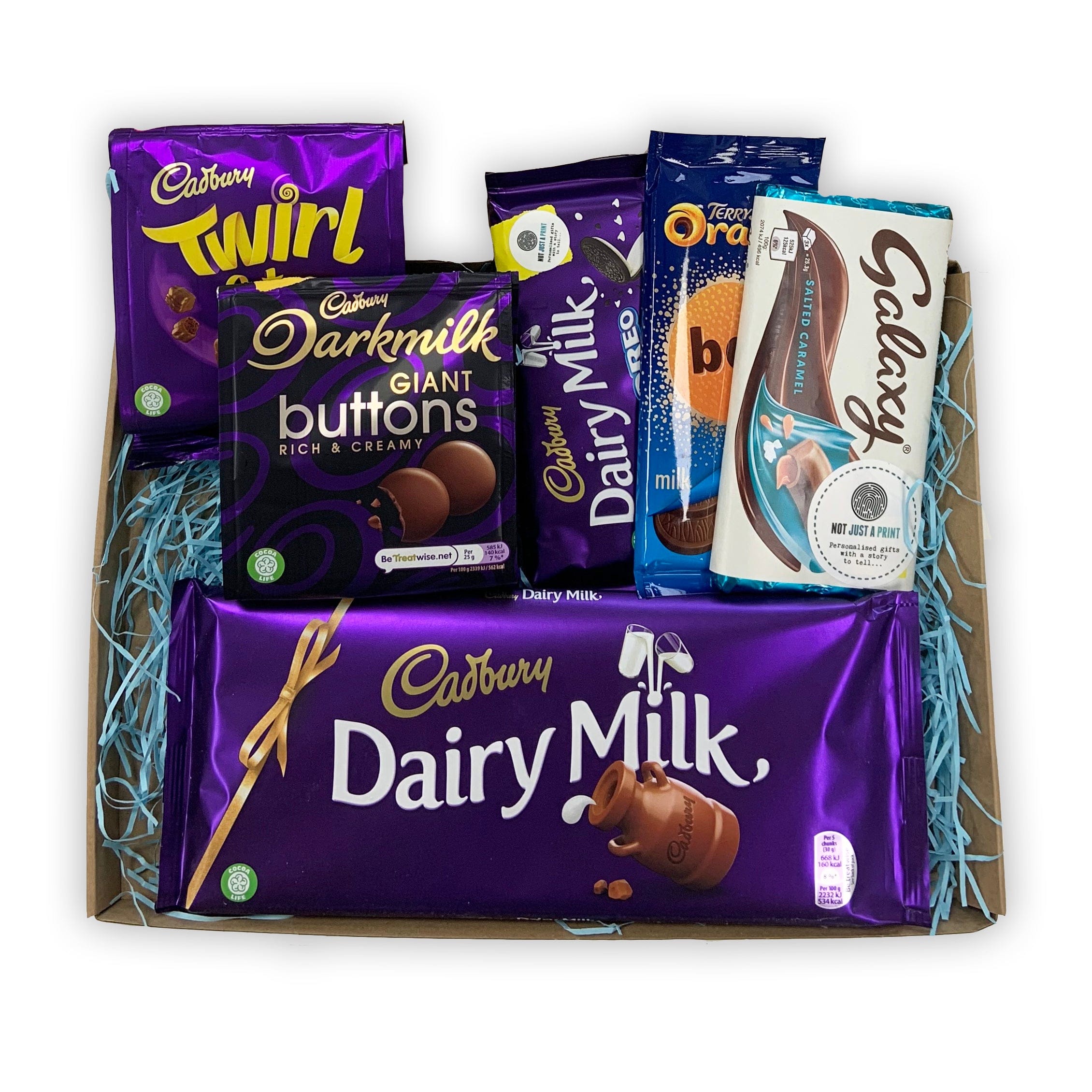 Chocolate Lovers Hamper Gift with 6 Varieties of Favourite Bars & Bags ...