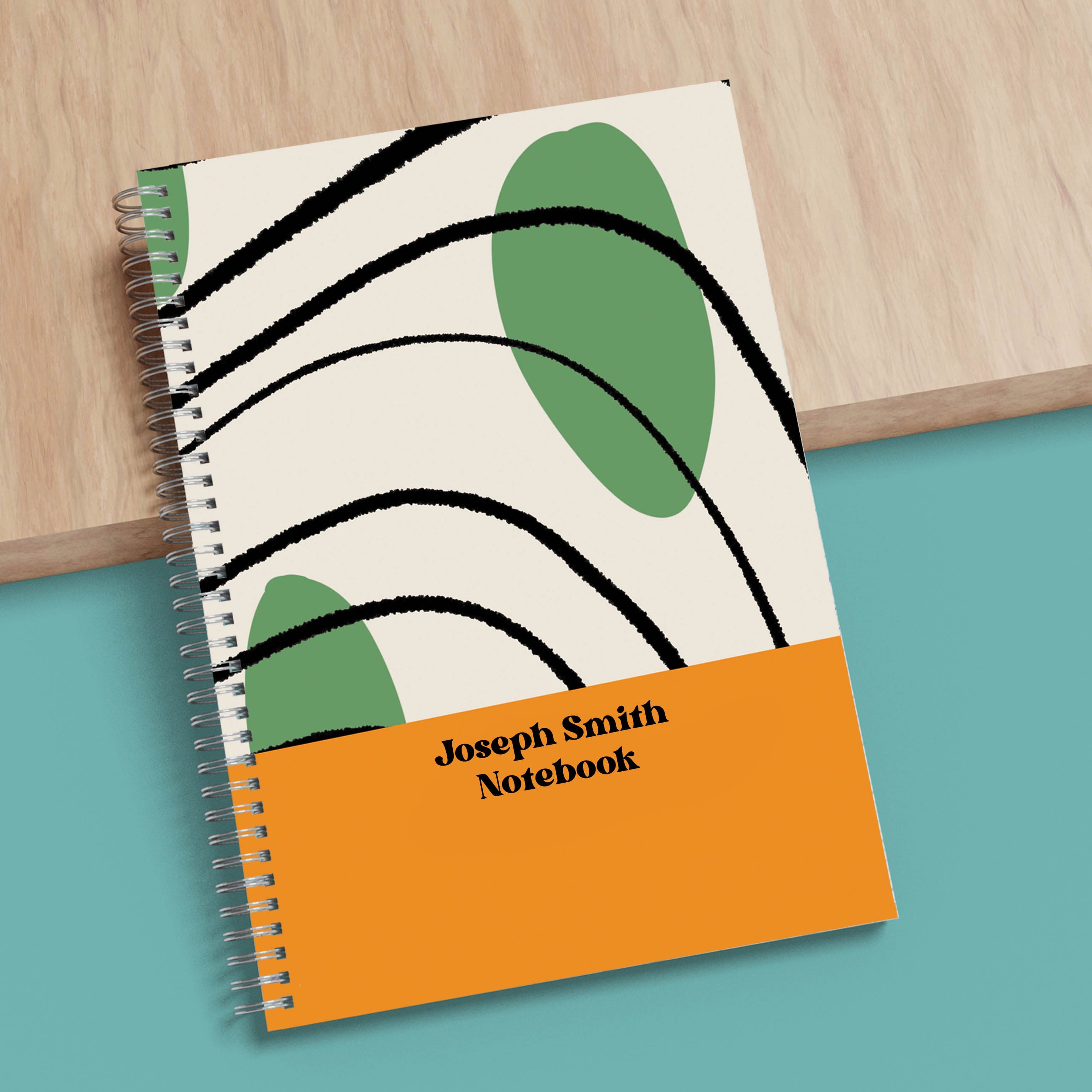 Personalised Abstract Print Notebook Stationery Gift – Not Just A Print