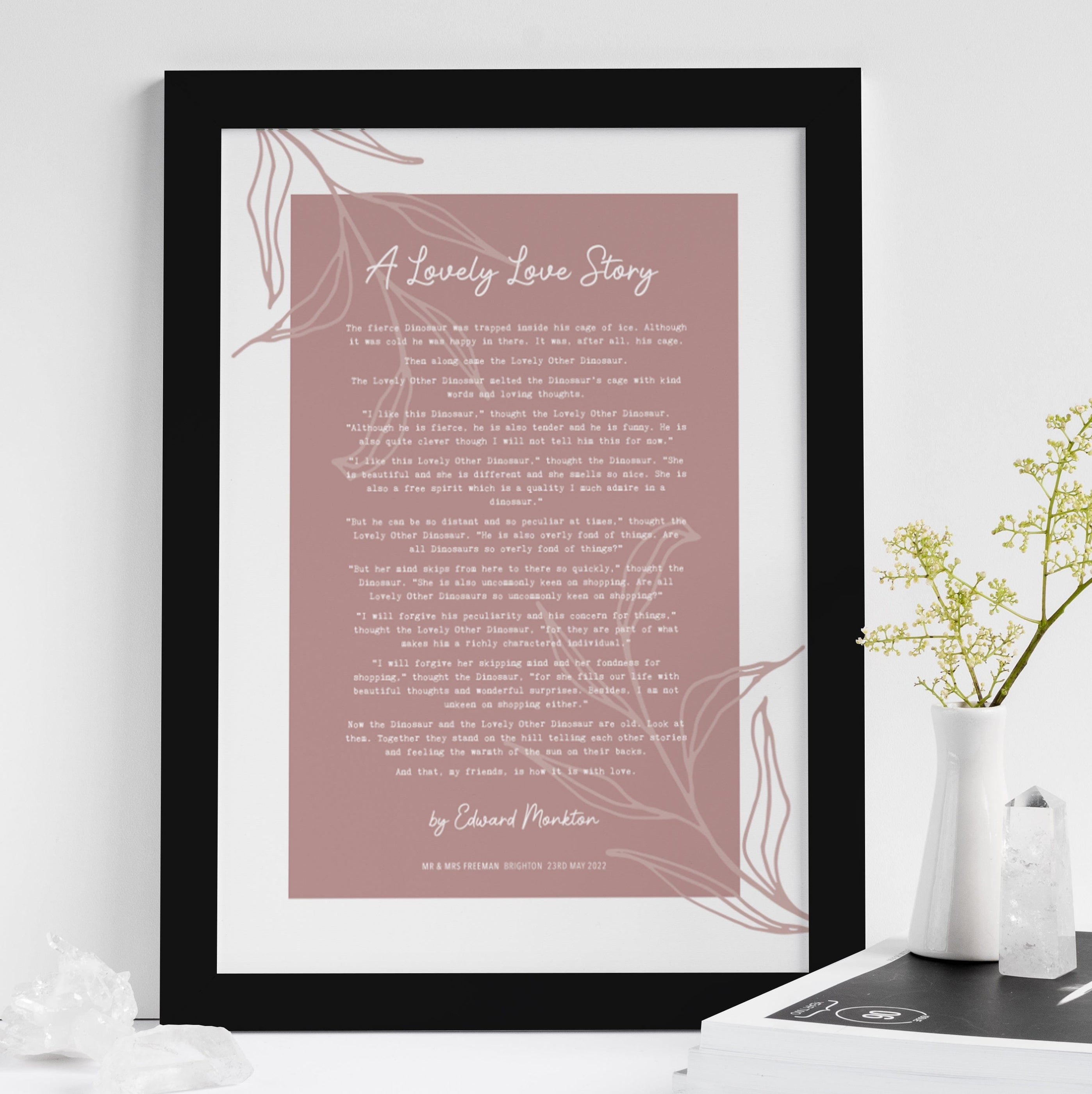 Personalised Poem or Reading Framed Word Art Gift | Not Just a Print ...