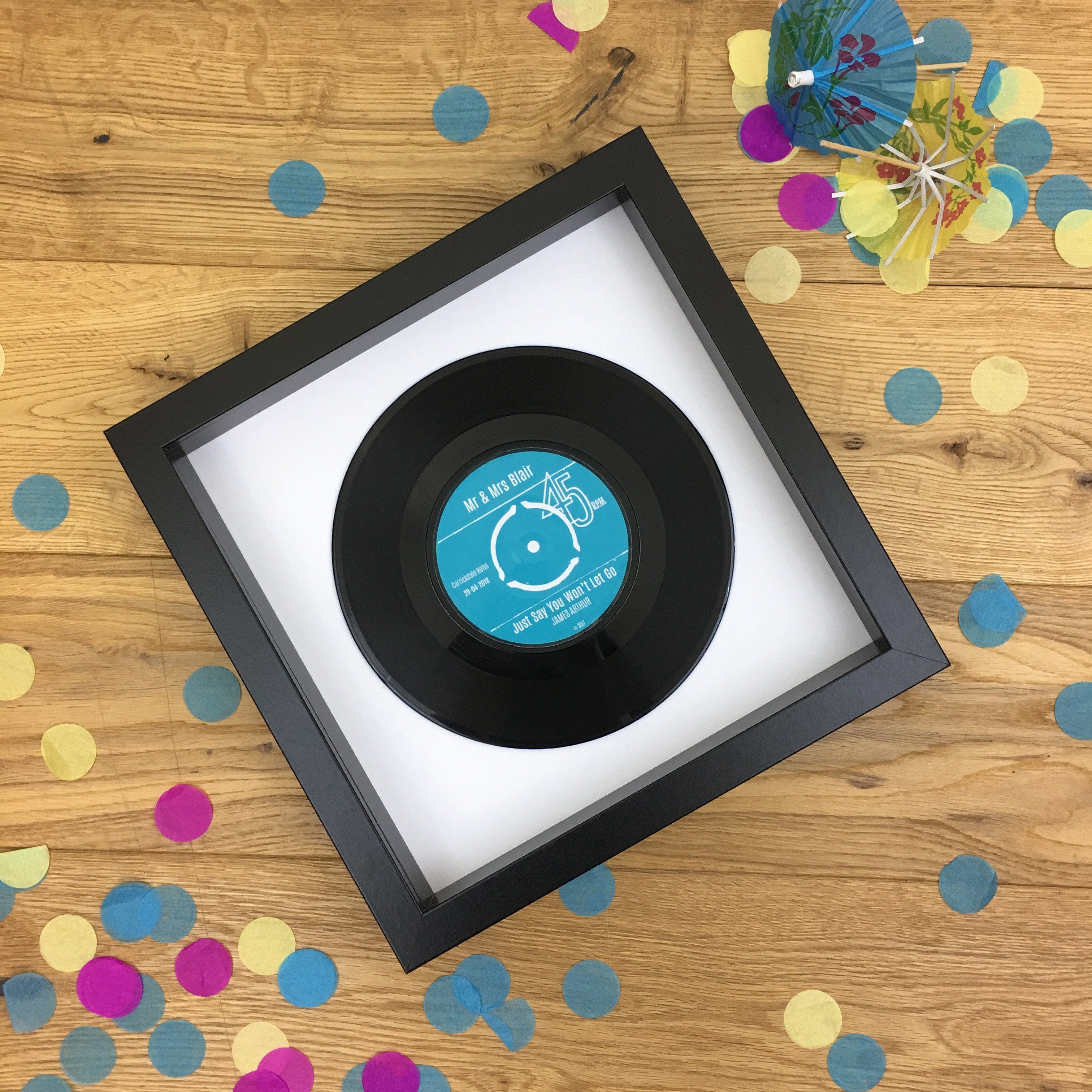 Personalised real vinyl 7 inch record any song by Not Just a Print ...